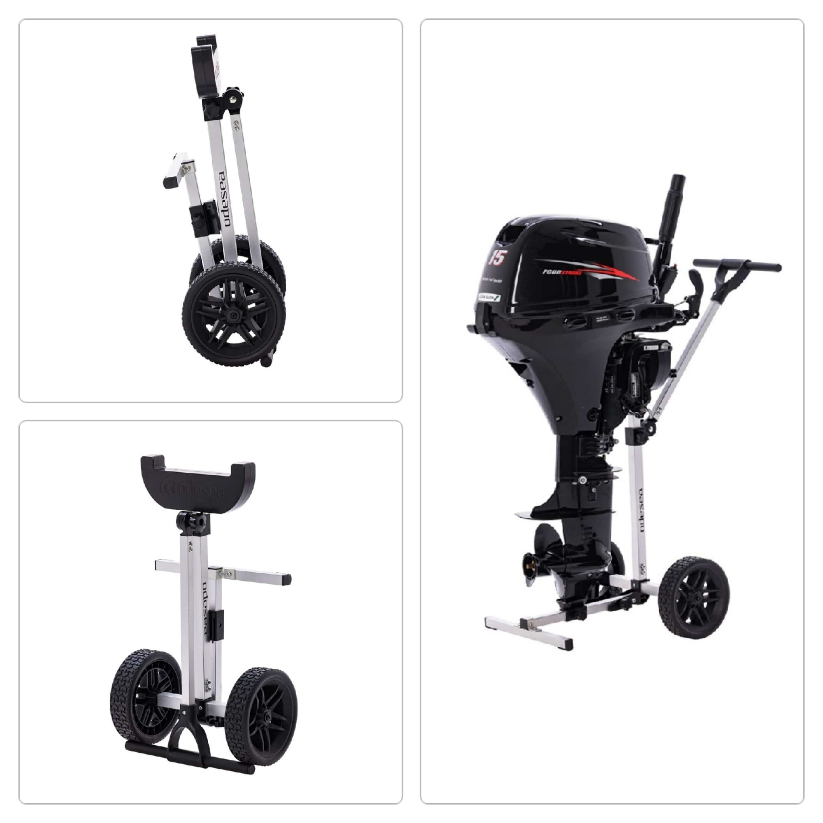 Folding Outboard Trolley in Aluminium for Engines up to 15HP (60Kg ...