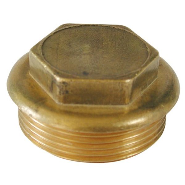 AG Brass Flanged Plug 2" BSP Parallel | ChasNewensMarine