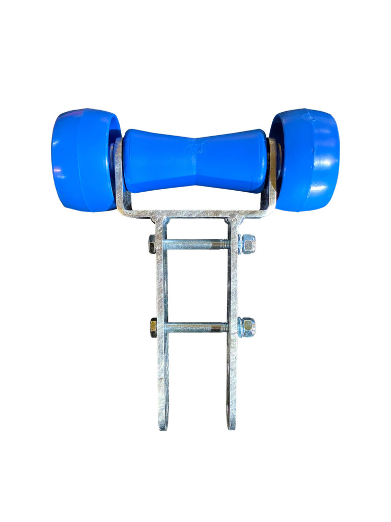 125mm Galvanised Steel Drawbar Keel Roller with Castors | ChasNewensMarine